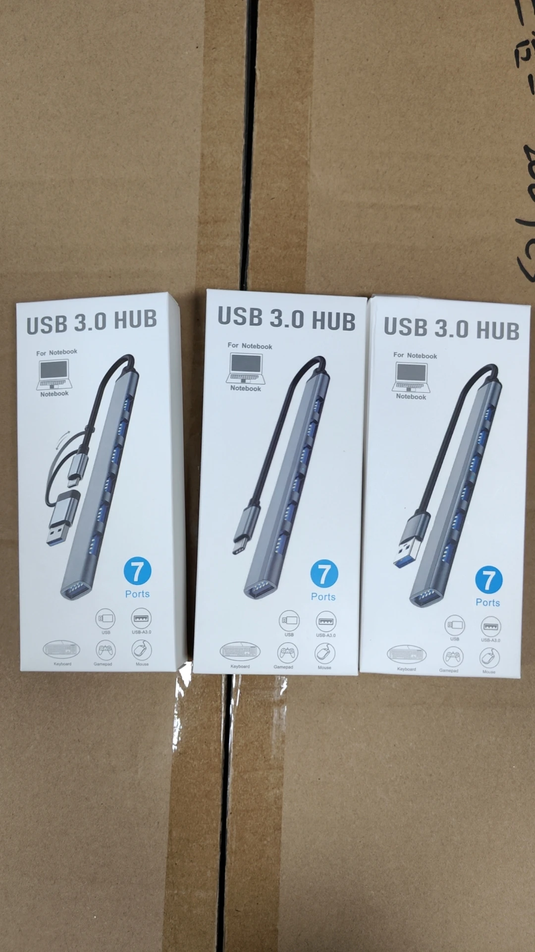 Usb 3.0/2.0 Type-c 3.1 7 Port Usb Hub Otg Speed 5gbps For Macbook Pc Computer Phone Mobile Hard ...