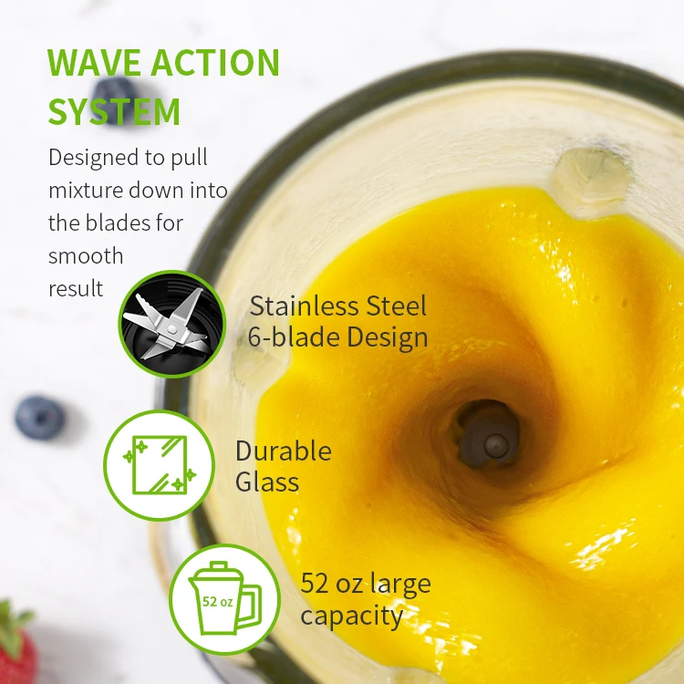 1200W Industrial Personal Blender - Smoothie Maker Kitchen