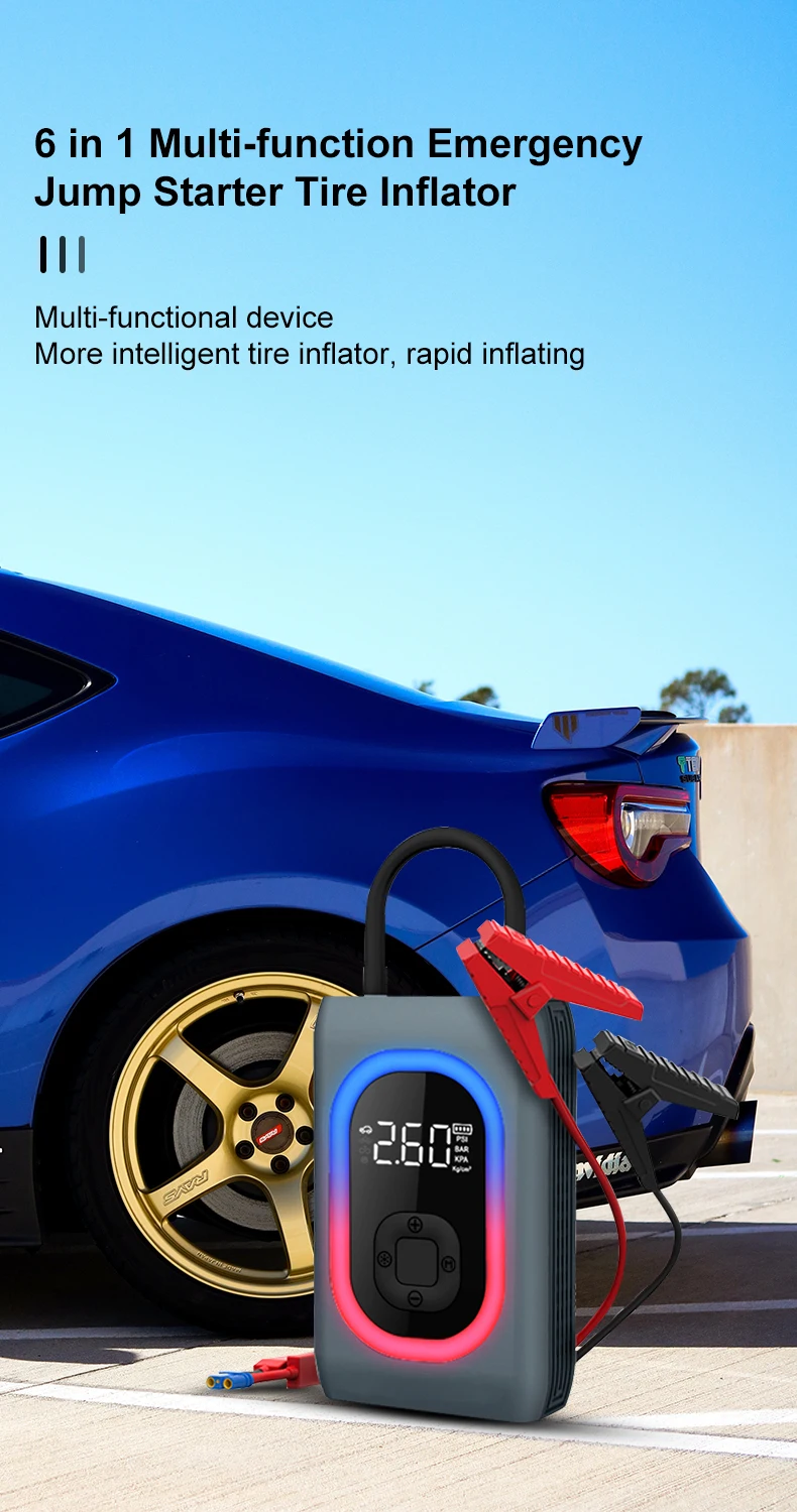 High Quality Car Tire Pump 12v Dc Mini Air Pump Portable Rechargeable ...