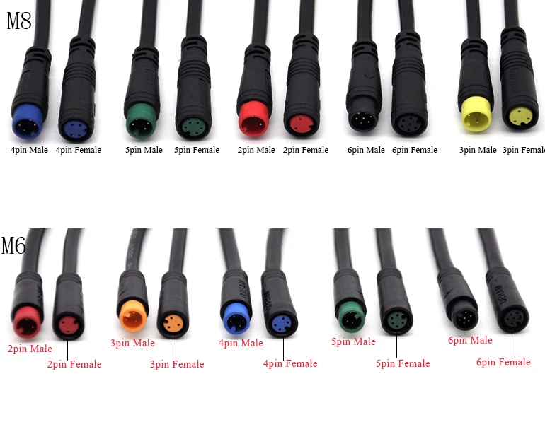 Electric Bike 12v Dc Power Ip65 M8 M6 M7 Ip67 Cable Ip68 7 6 5 3 4 2 ...