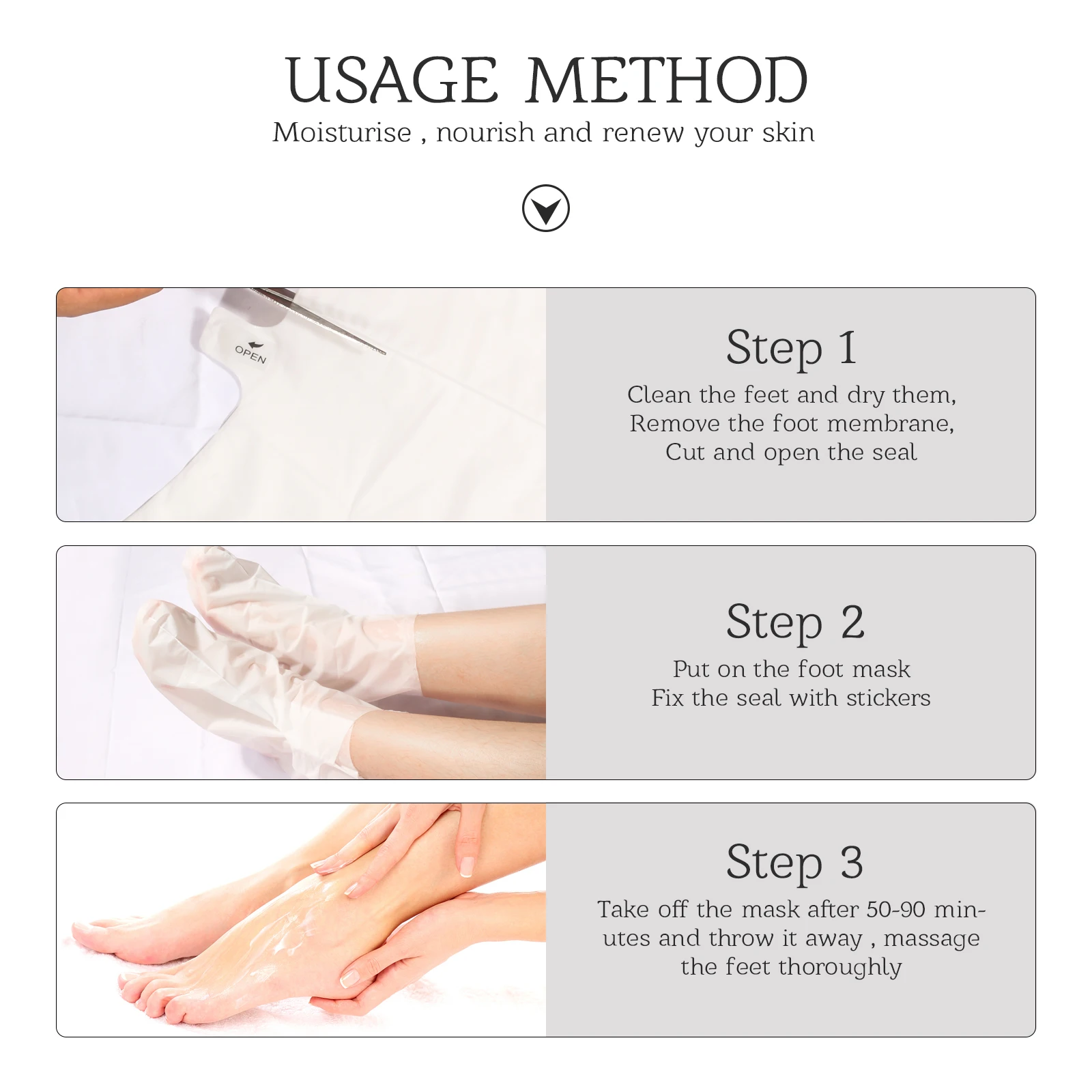 ALIVER Foot Peeling Mask - Exfoliate & Moisturize Feet