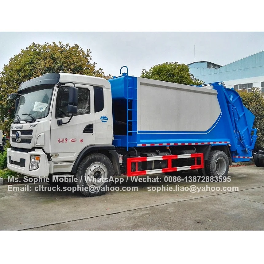 Alibaba.com: SHACMAN 14-18cbm 6x4 Compactor Garbage Truck with Rear Bin ...