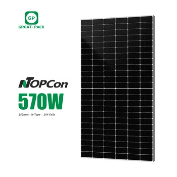 Topcn N Type Bifacial Double Glass Optional Pv Solar Panels 144pcs Half ...