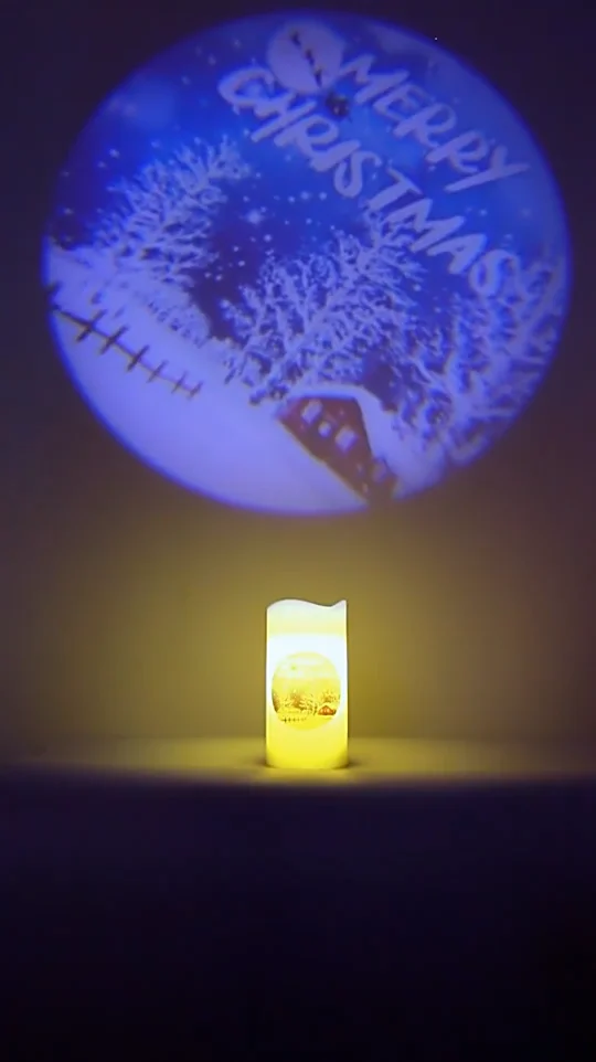 Senmasine 7.5*15cm Flameless Candles Heat Transfer Printing Star ...