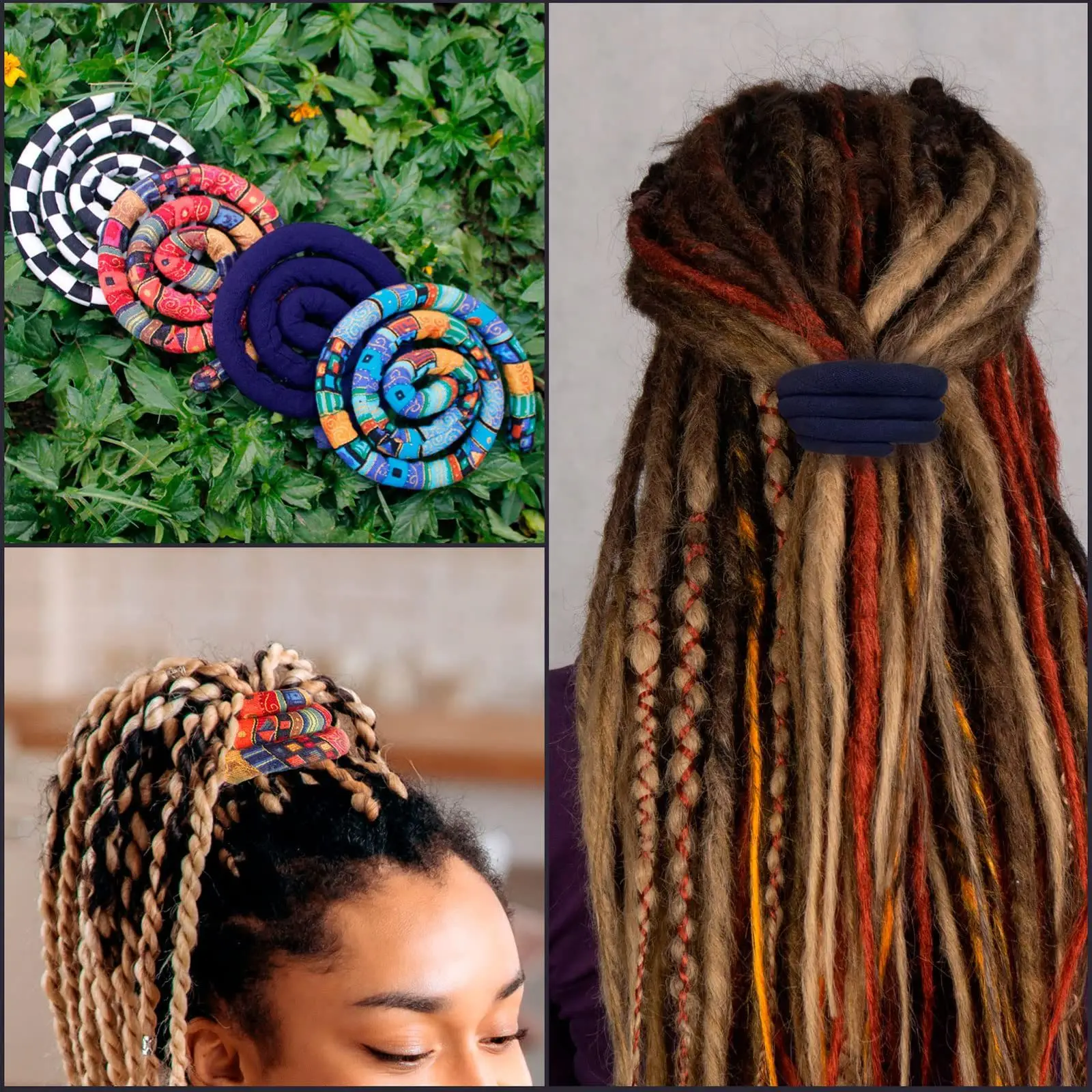 2023 New Arrival Dreadlock Accessory Bendable Ponytail Holders Colorful ...