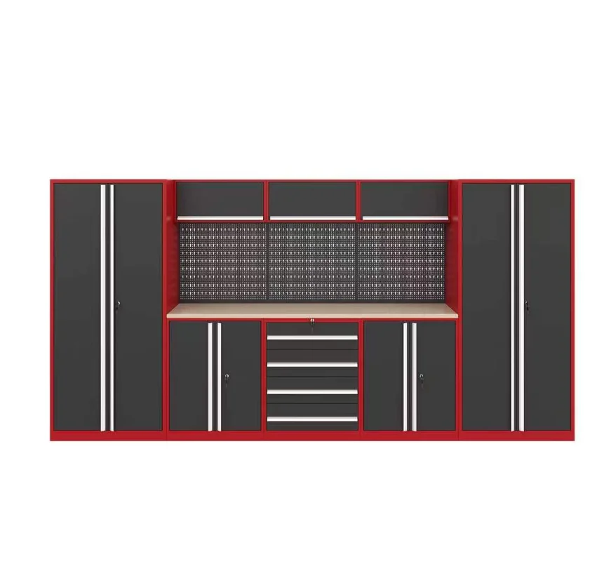 Garage Workstation Modular Tool Box Workbench Workshop Metal Garage ...