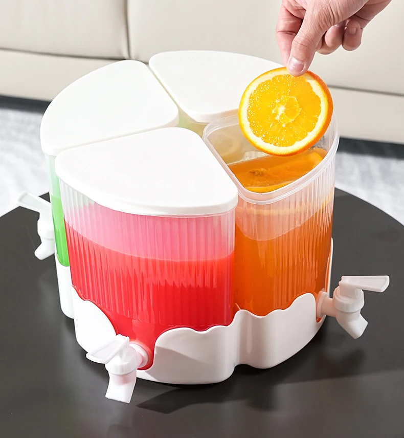 DD1451 Fruit Faucet - Portable Juice Bucket Set with 4 Faucets