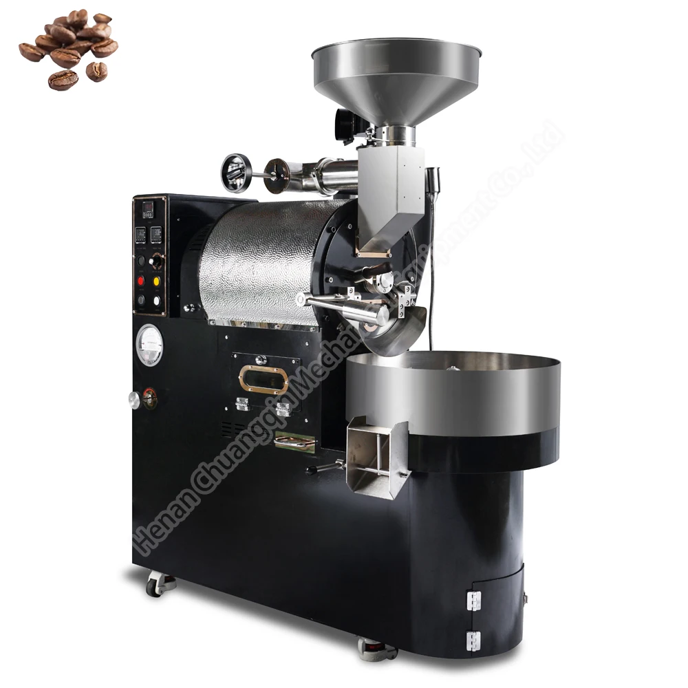 Automatic gas coffee roaster coffee roaster stainless steel drum 10kg coffee roaster machine ...