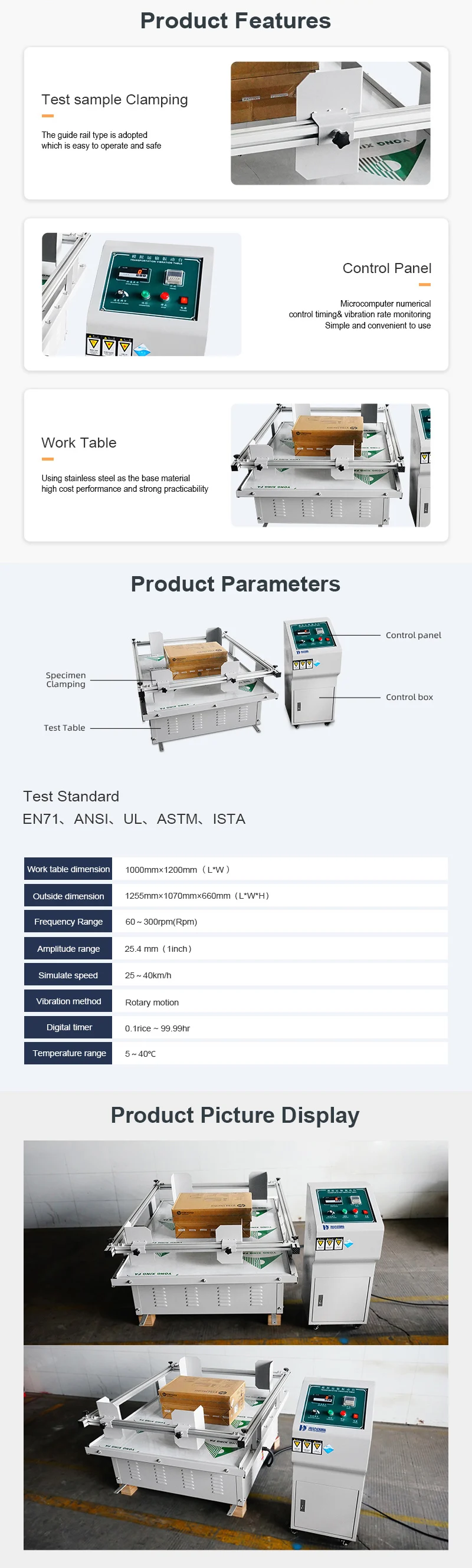 Vibrating Table - Customized Support for Vibration Testing