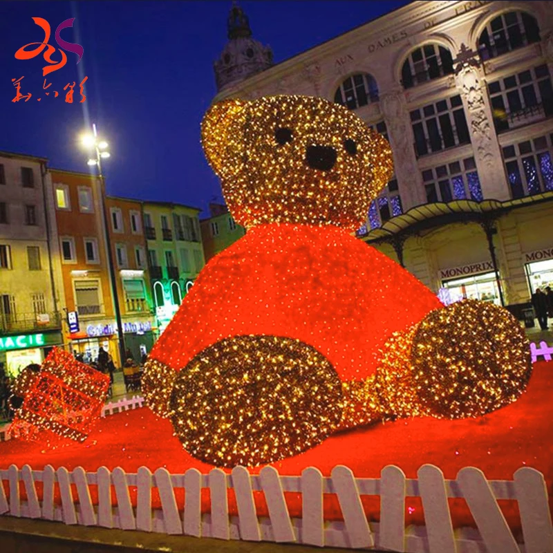Led Lighting Outdoor 3D Giant Lighting Teddy Bear Motif Light for Super ...