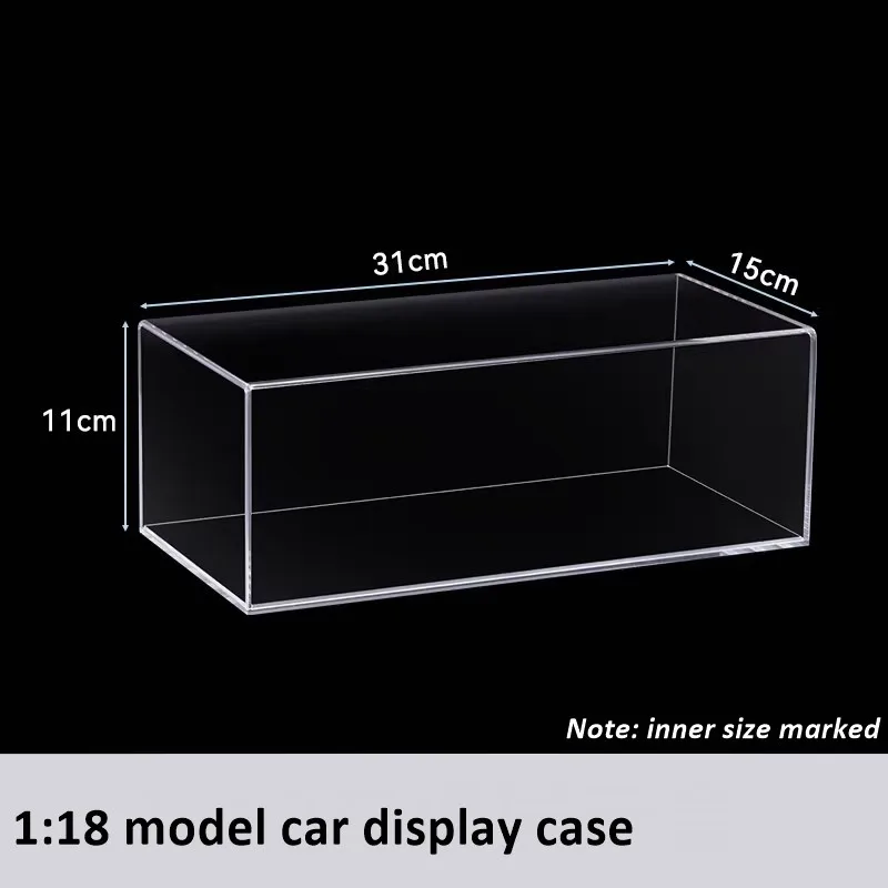 Clear Acrylic Model Car Display case 1:64 1:32 1:24 1:18 Scale Car ...
