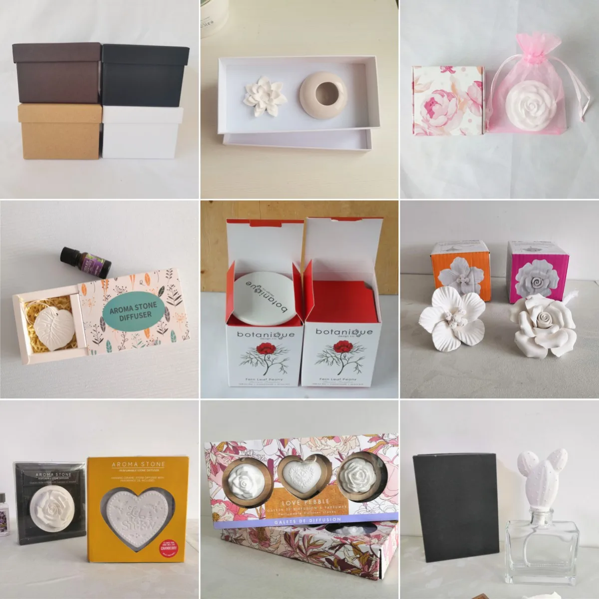 butterfly Design Passive Diffuser Flower Diffuser Ceramic Flower Home ...