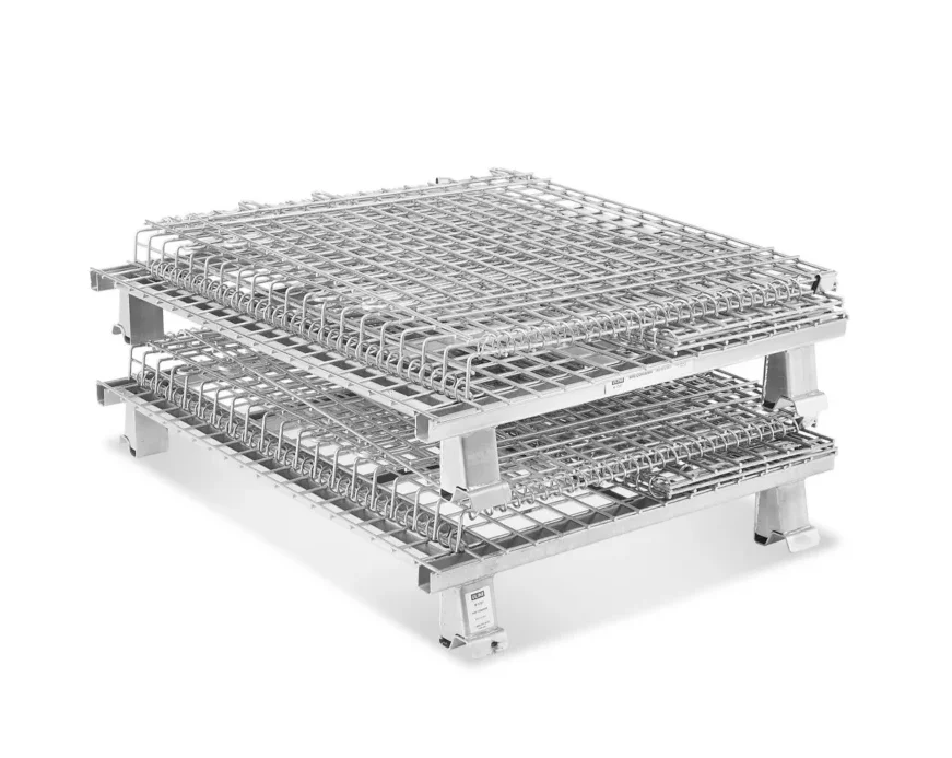 Container Mesh Warehouse Lockable Wire Mesh Storage Container Box Metal ...