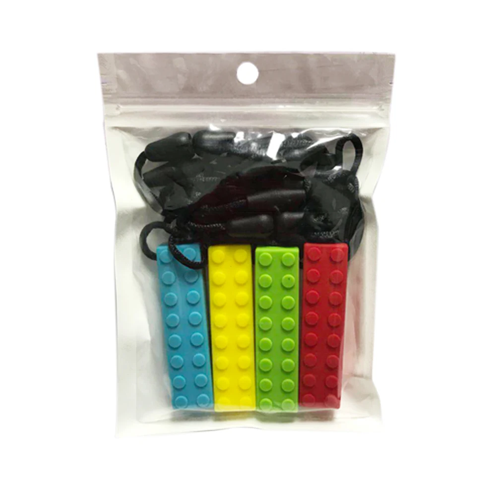 Wholesale Silicone Autism Building Block Teether Sensory Autism Chew ...