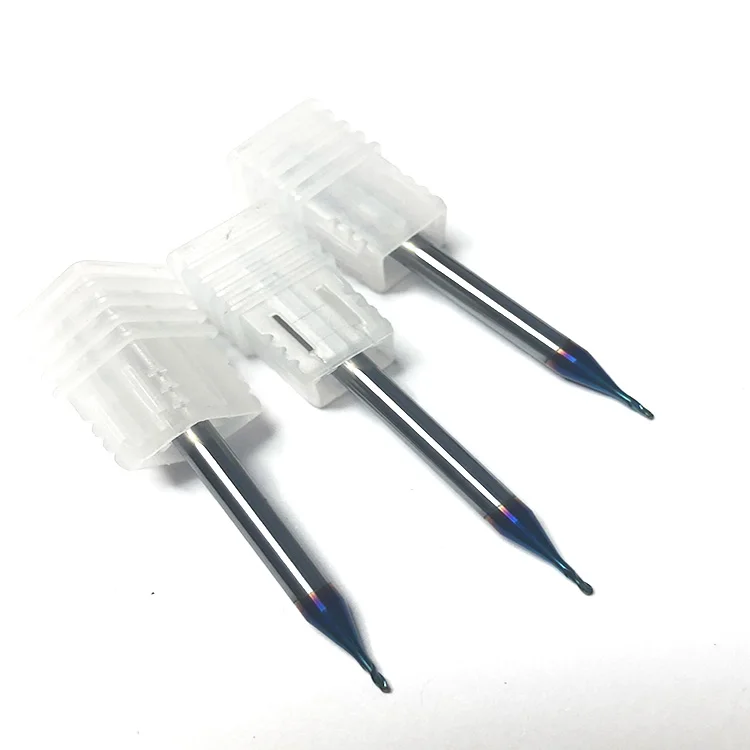 0.1mm 0.2mm Micro Grain Carbide End Mills 2/4 Flutes Square Milling ...