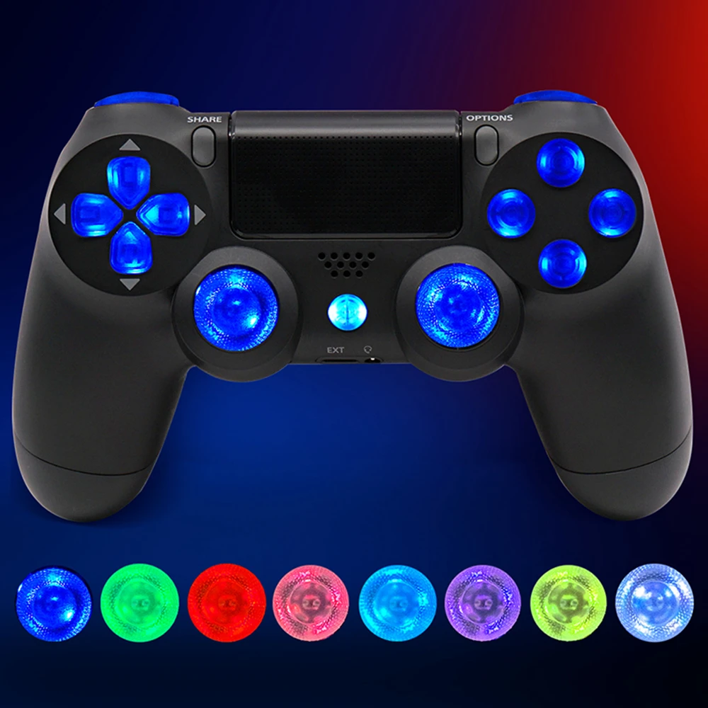 For Ps4 Wireless Controller Led Mod Kit Button Joystick Lights Flash ...