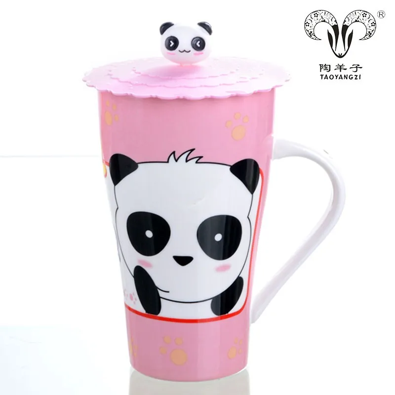 Creative Mirror Ceramic Mug Lid Coffee Tea Milk Cup Drinking Cups Mug ...