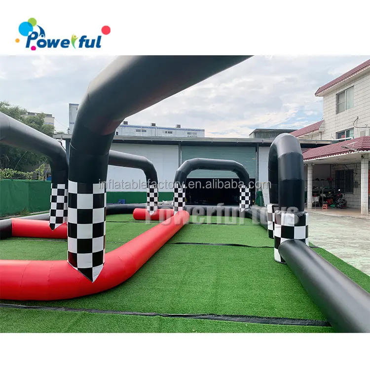 Customized Size Go Kart Inflatable Race Track - Fun & Safety