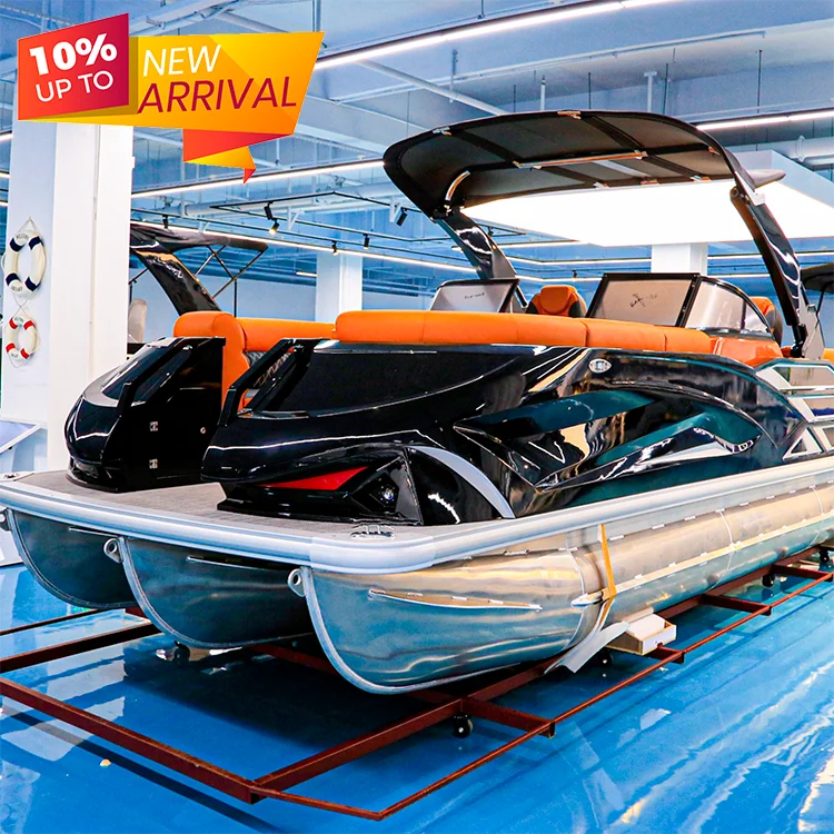 KinOcean 22ft Luxury Fiberglass Pontoon Boats Yacht with New Outboard ...