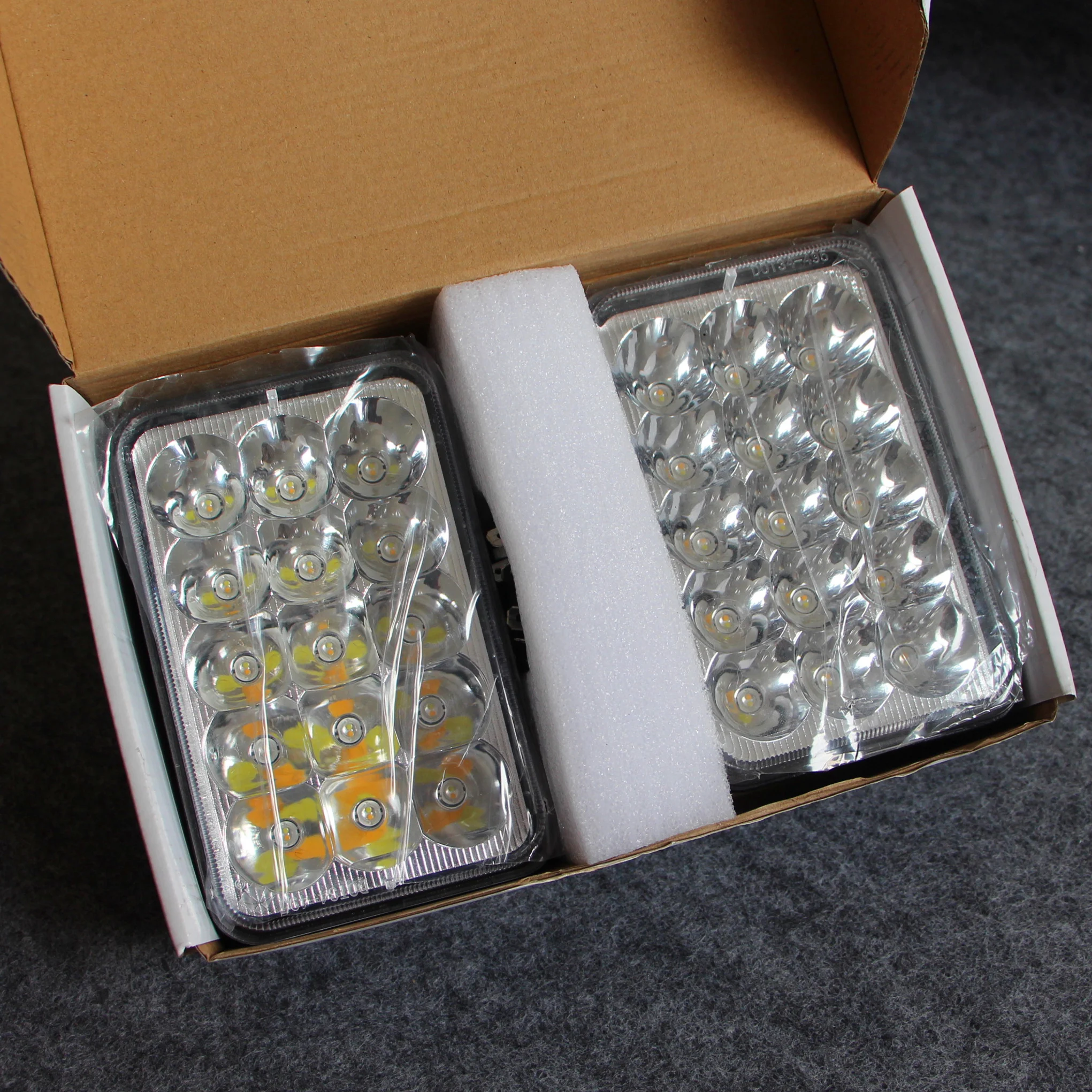 Dot Approved 4x6" 45w Led Headlights Drl For Peterbilt Kenworth ...