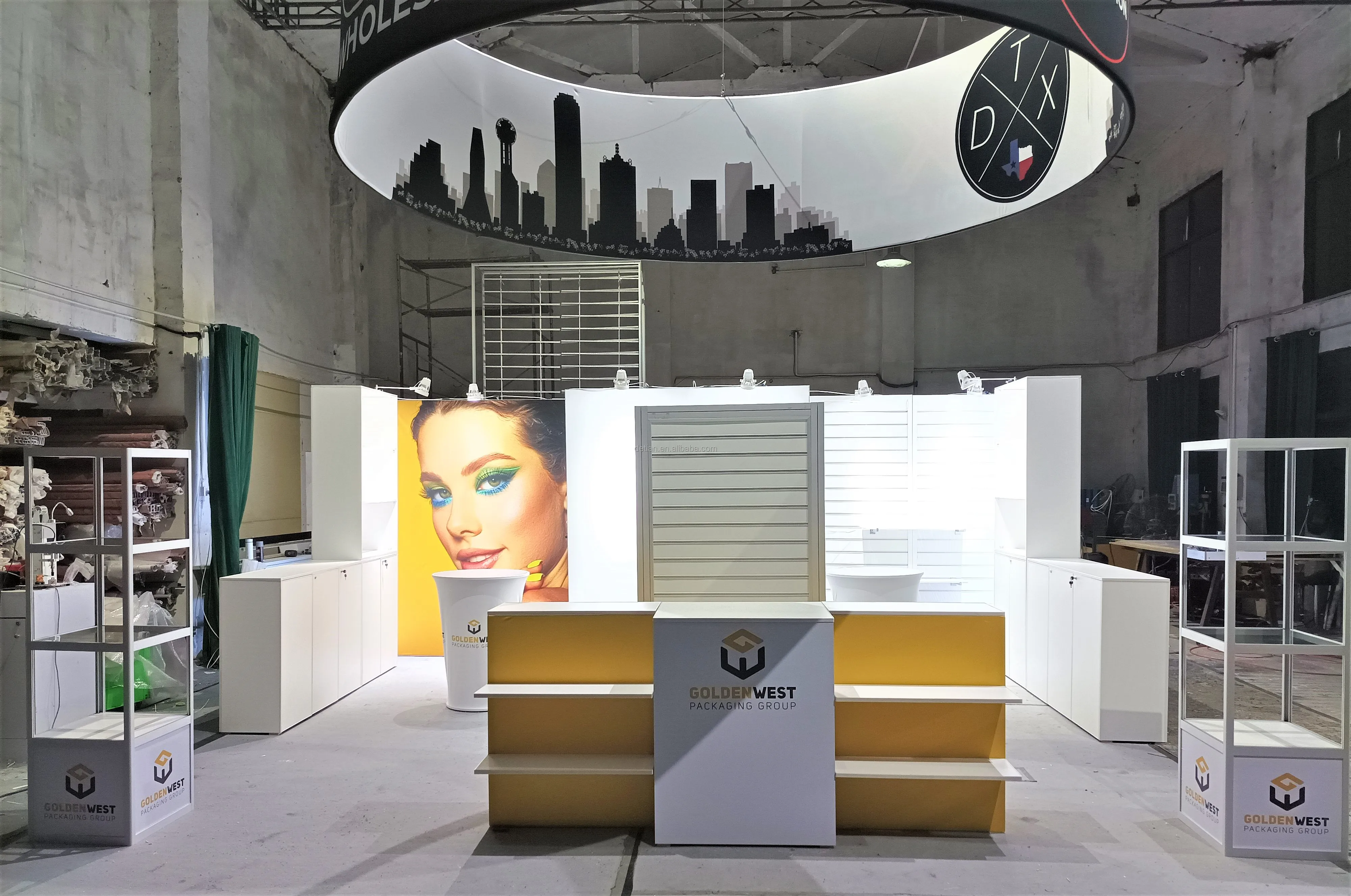 Detian Offer Stand Aluminum Modular Booth 10x30 Trade Show Design Pop ...