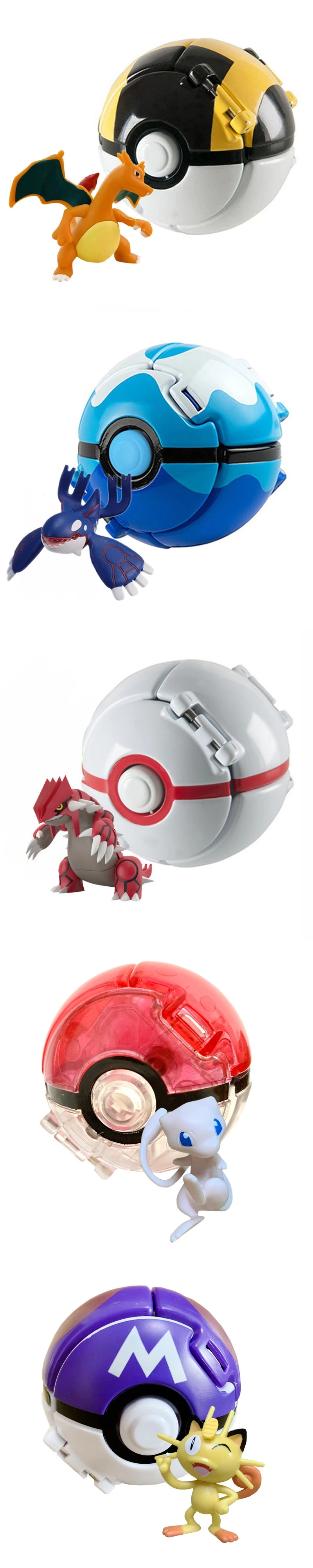 Wholesale Pokemone 26 Styles Pokeballs Pvc Kids Toys Statues Hobbies ...