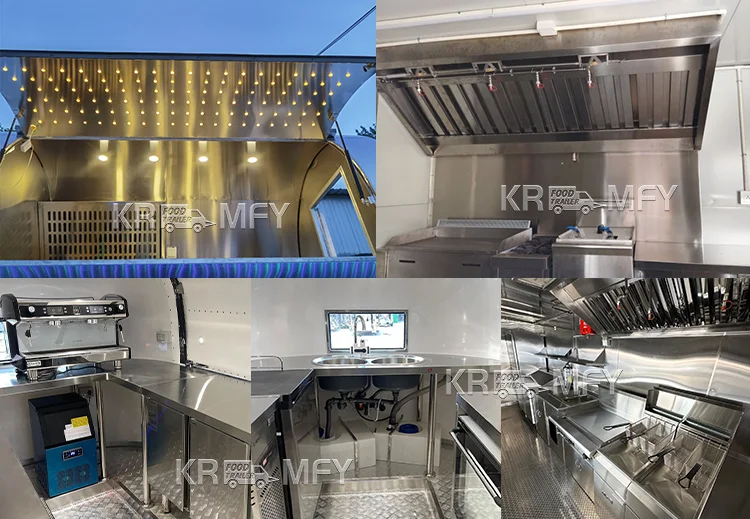 2025 Truck Fried Chicken Lunch Trailers Fully Equipped Kitchen Outdoor ...
