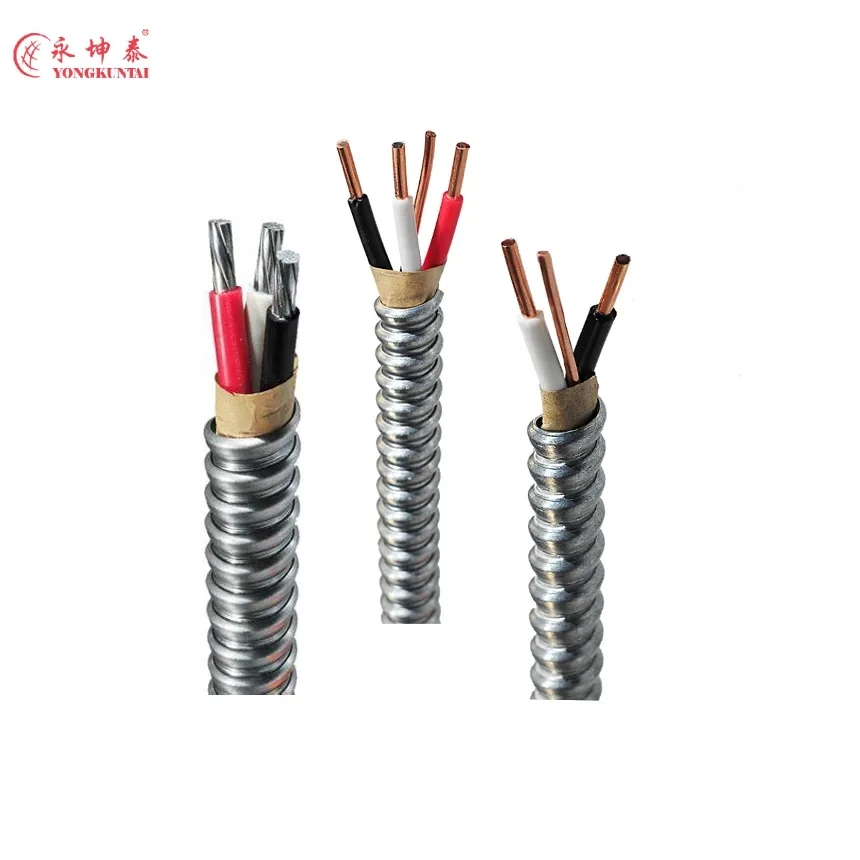 Steel Interlocking Armor Ac Cable 14/2 12/2 10/2 250ft /roll Power ...