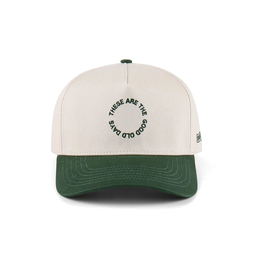 Embroidered Letters 5 Panel Mid Profile Baseball Cap Customized Side ...