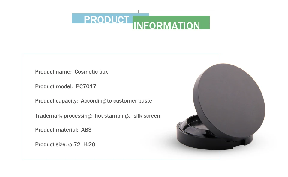 Cosmetic Face Powder Packaging Empty Foundation Compact Powder Case ...