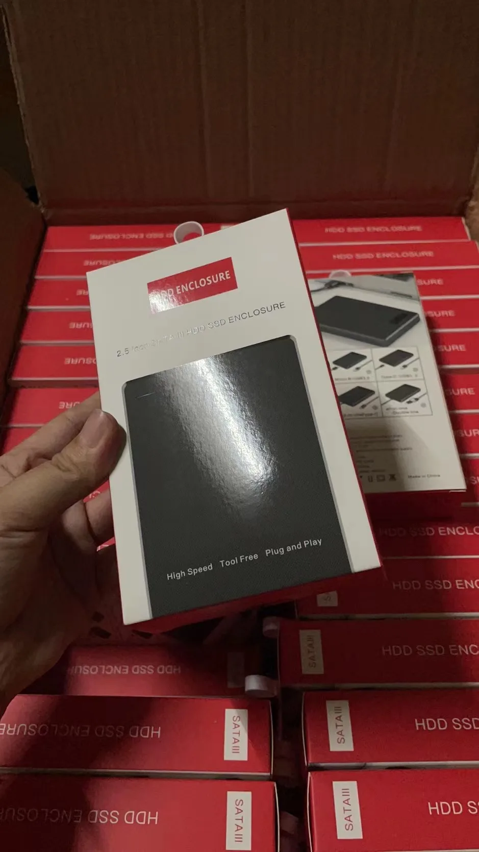 Hdd Case Type C With Built 2 In 1 Cable Hard Drive Enclosure 25 Inch ...