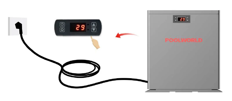 Above Ground 3kw Swimming Pool Heat Pump Water Heating Cooling Mini ...