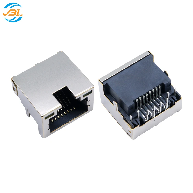 Surface Mount Rj-45 Jack Socket 1 Port 10 Pin Led Pcb Board 8pin Shielded Female Factory Price ...