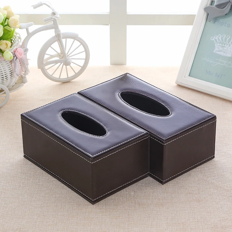 Trendy PU Leather Box for Tissue Papers - Anti-moisture