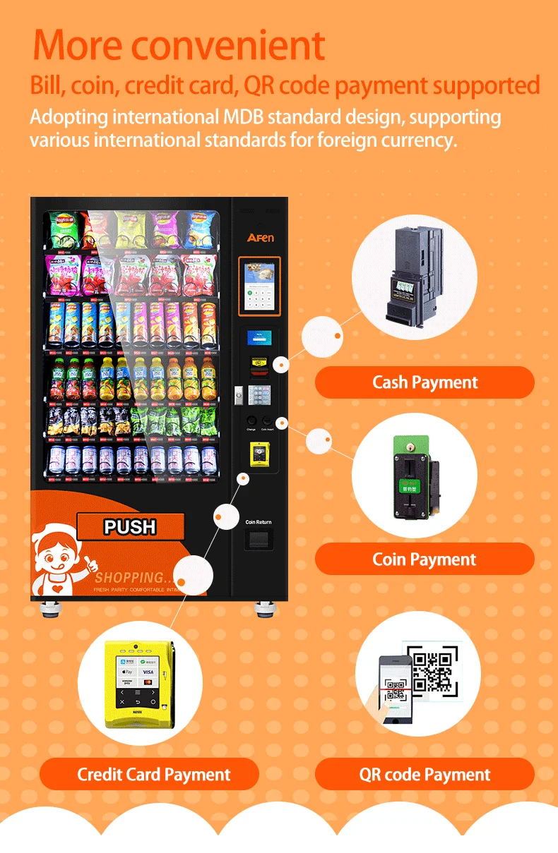 Indoor Free Standing Smart Advertising Lcd Display Vending Machine With ...