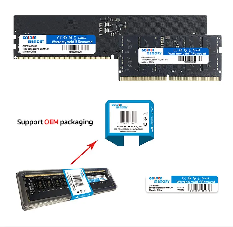 Original Ram Ddr5 16gb 32gb Memorias Ram Ddr5 4800mhz 5200mhz 5600mhz ...