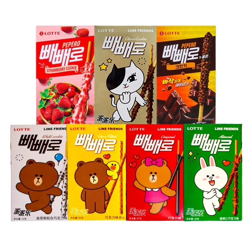 32gx36pcs Korean Pepero Chocolate Sandwich Coated Biscuits Box ...