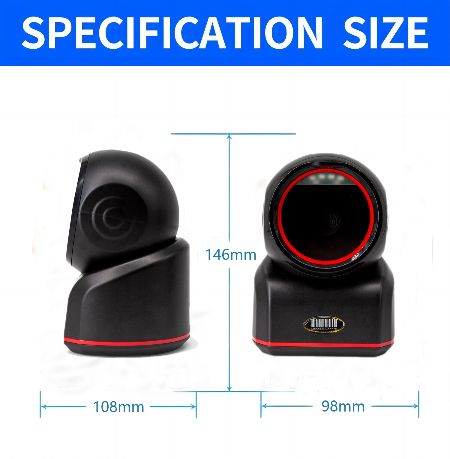 2d Omnidirectional Barcode Scanner Desktop 1d Scanners Qr Bar Code ...