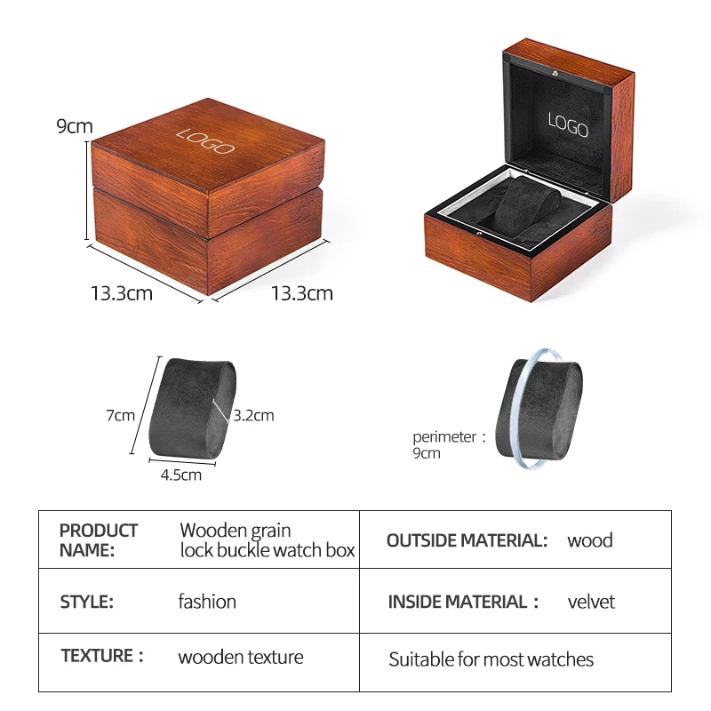 Modern Style Custom Logo Watch Packaging Box Leather Charming Yellow ...