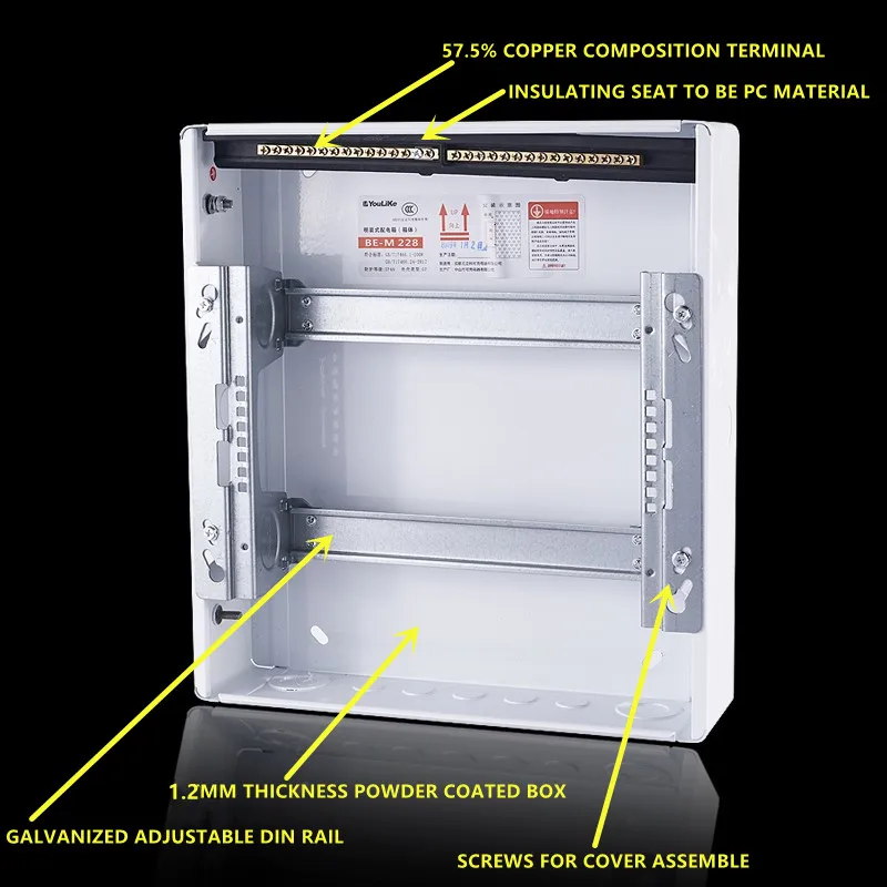 Surface Mounted Electrical Distribution Board 40way Plastic Consumer ...