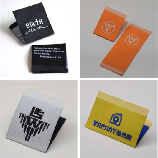 Custom Center Fold Garment Loop Fold Main Label T Shirt Cuff Hem Neck ...