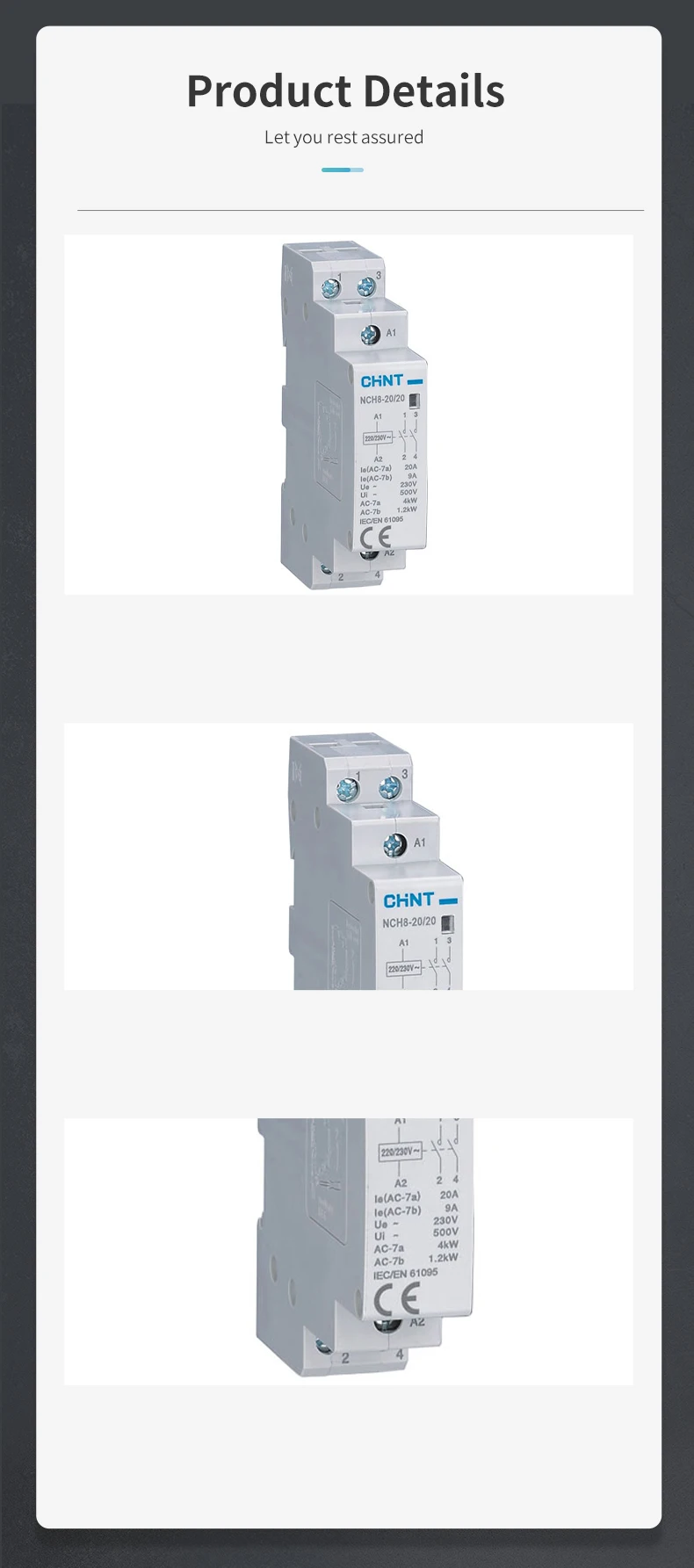 Chint NCH8 Modular AC Contactor - Reliable Electric Solutions