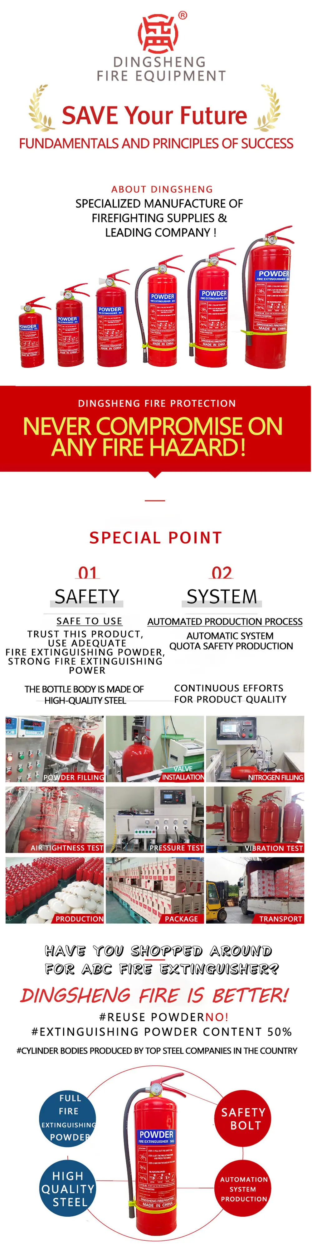 Fire Fighting Equipments 5kg Abc Map 40% Dry Chemical Powder Fire ...