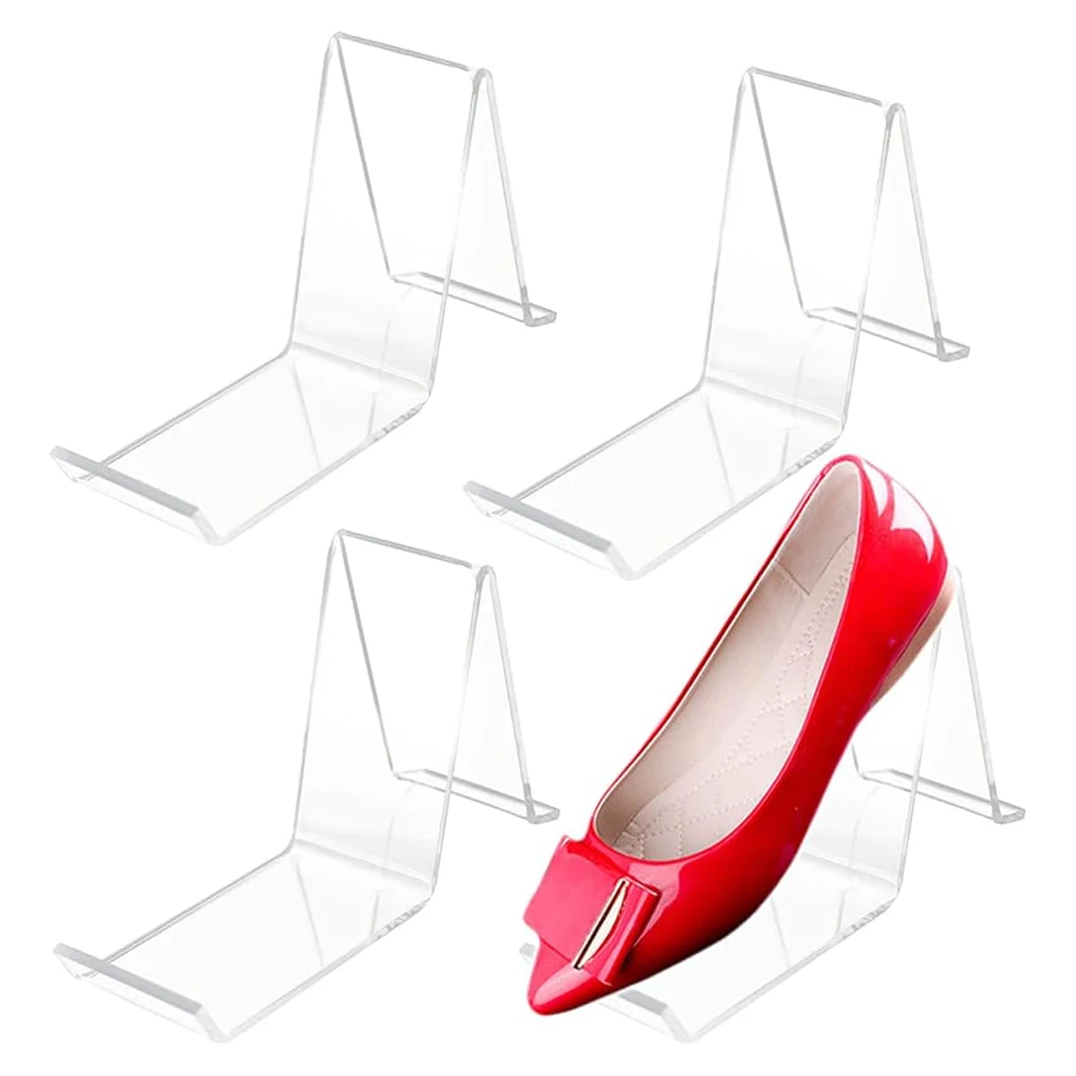 Customized 4-Piece Set Shoe Rack Transparent Display Stand Bracket ...