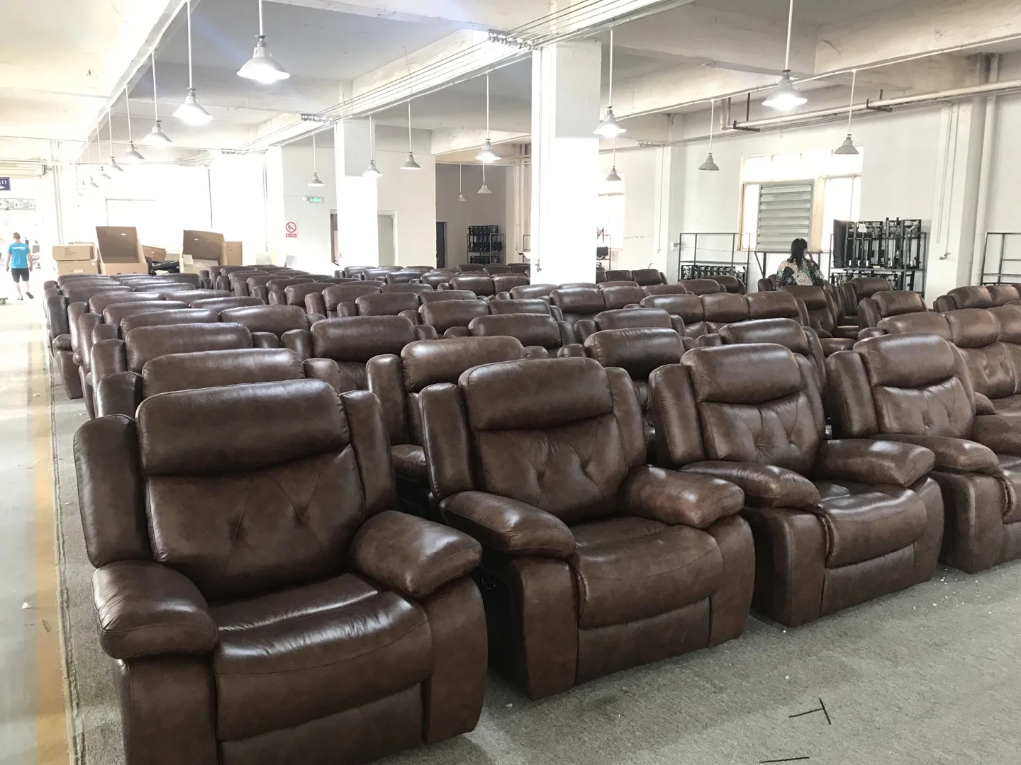 Lazy Relax Electric Leather Recliner Chair Sofa Electric Actuator Home ...