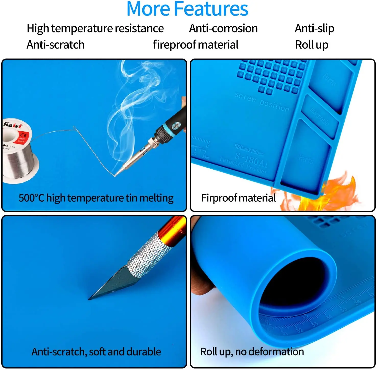 Custom With Magnetic Work Esd Mat Non-slip Silicone Maintenance ...