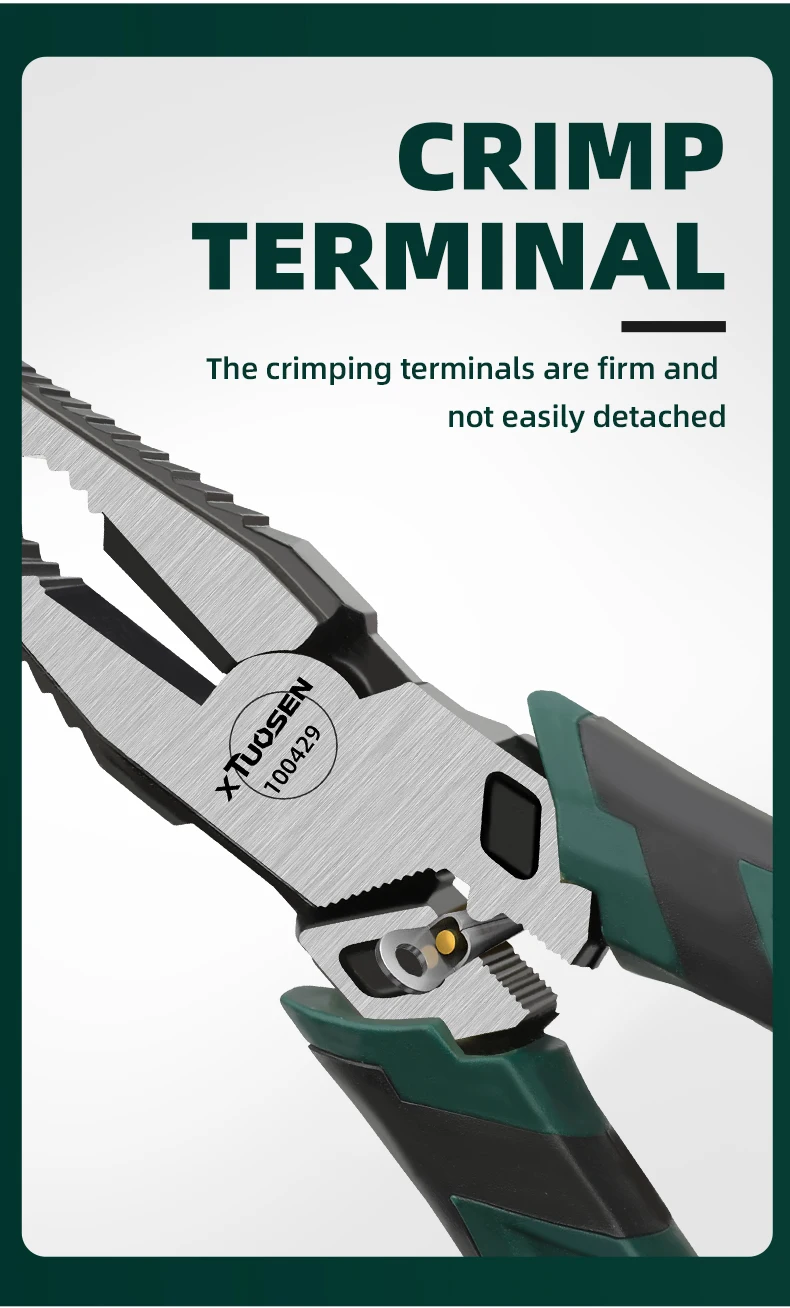 9-inch Industrial Grade Multi-Functional Pliers - Tiger Skin Design