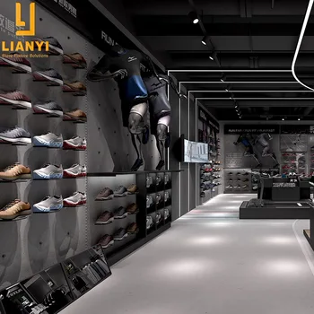 Fashion Sports Shoes Store Display Racks Wall Cabinet For Sport Shop ...
