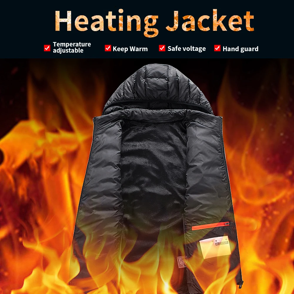 Custom Jaqueta Masculina Windproof Heated Jacket 5V USB
