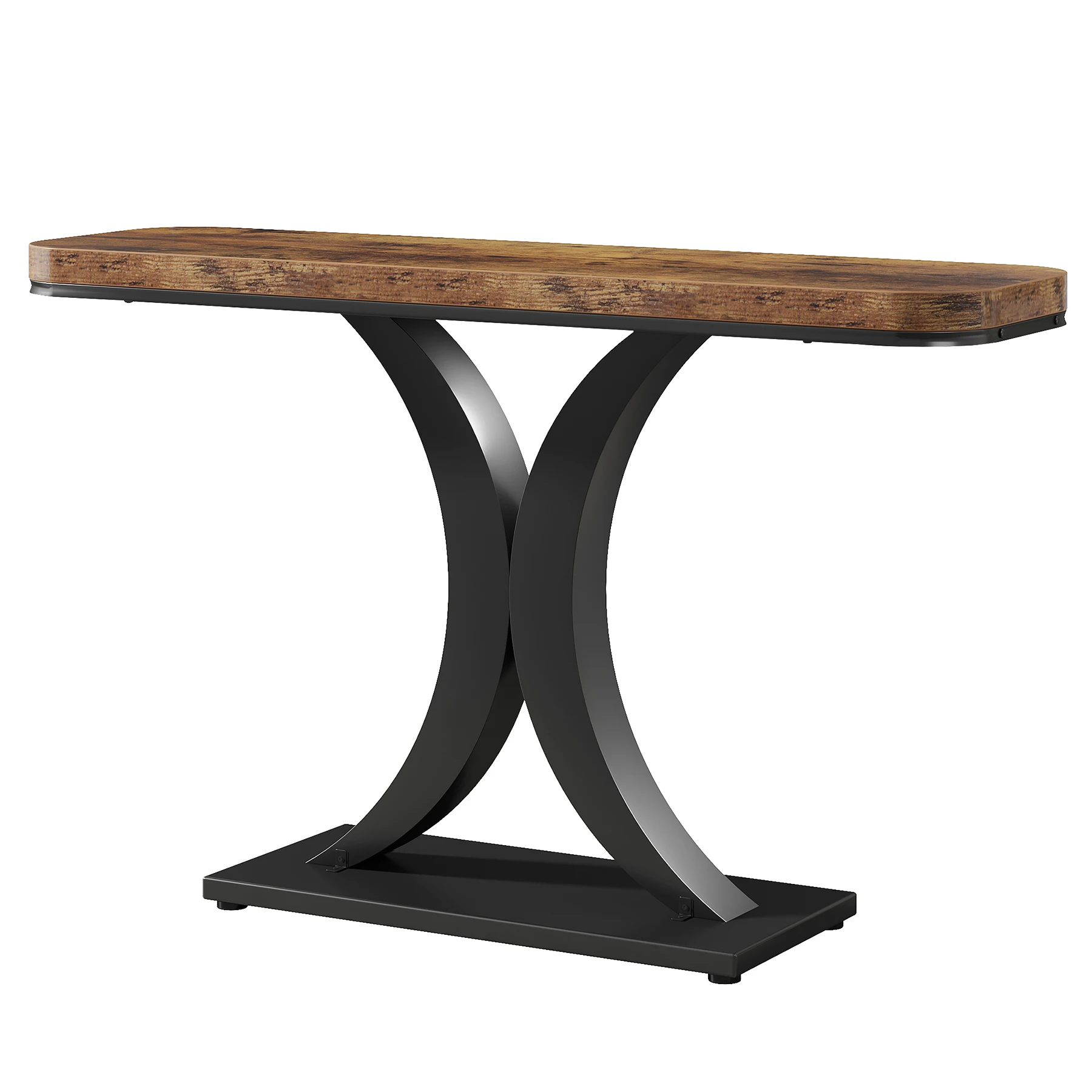 Supply Tribesigns 40 inch Industrial Console Table Narrow Geometric ...